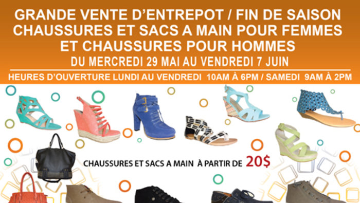 vente entrepot chaussures quebec