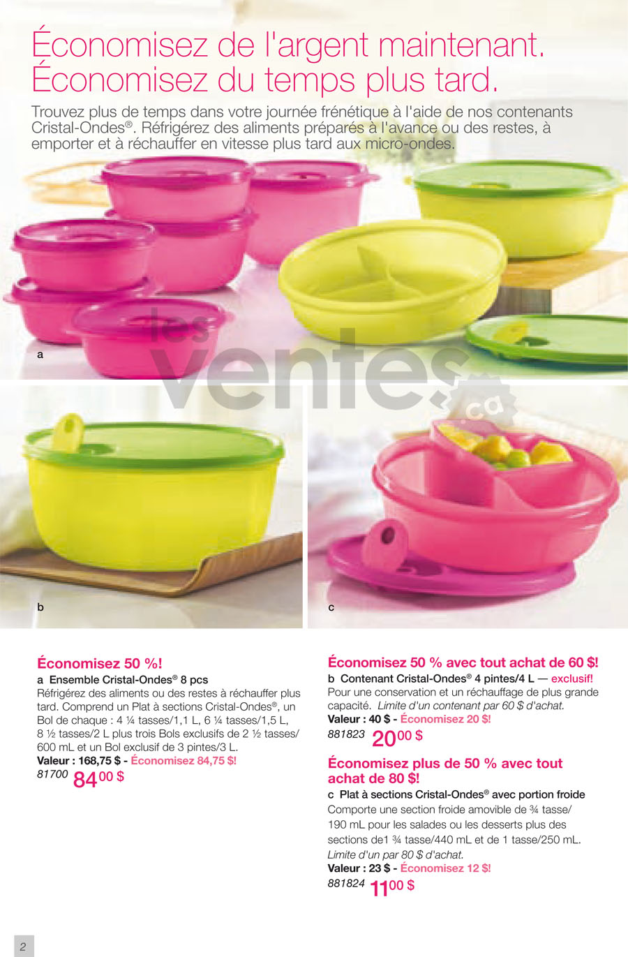 Ensemble Cristal-Ondes Tupperware -50% | lesventes.ca